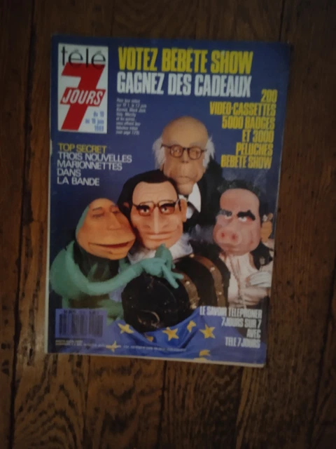 MAGAZINE TÉLÉ 7 jours de 1989 - Bébête Show EUR 5,00 - PicClick FR