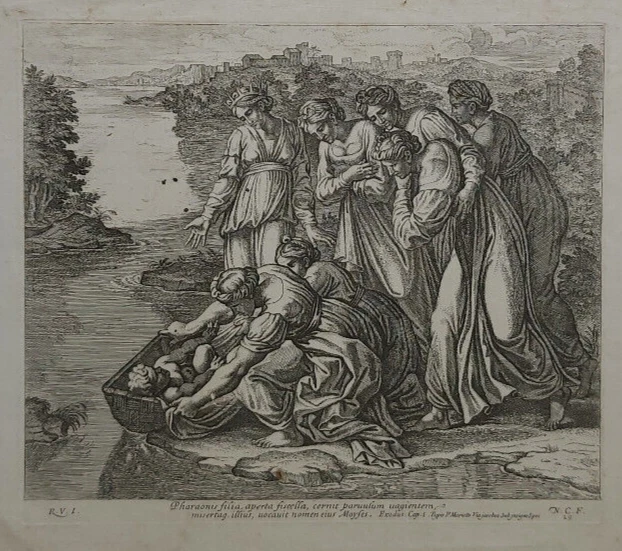 NICOLAS CHAPERON - 2 estampes originales d'après les Loges de Raphaël ...