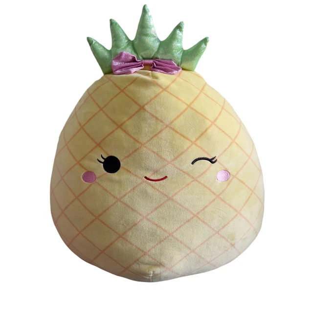 OFFICIAL SQUISHMALLOWS KELLYTOY 16" Maui The Pineapple Fruit Soft Plush ...