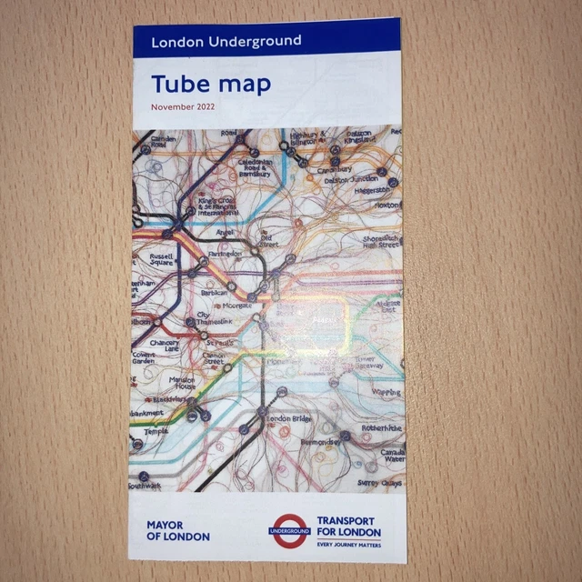 LONDON UNDERGROUND TUBE Map (. November. 2022. ) £1.99 - PicClick UK