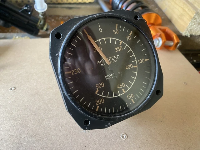 AIRCRAFT/INSTRUMENT/CLOCK/GAUGE/VINTAGE/PROJECT/RAF/MILITARY/AIRSPEED ...