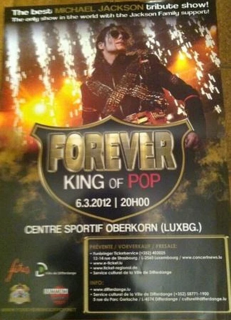 MICHAEL JACKSON FOREVER King of Pop 40x60cm Affiche de Concert ...