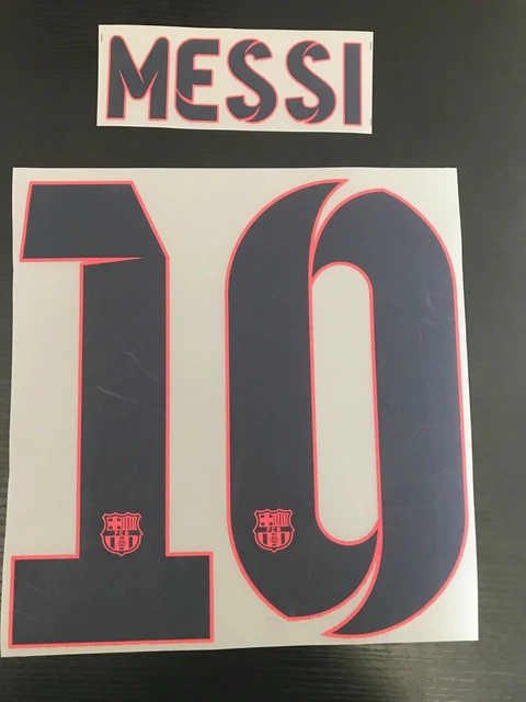 LIONEL MESSI REPLICA Barcelona Football Jersey Shirt Name Number Print ...