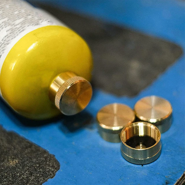 6X SOLID BRASS Propane Bottle Caps Cover Parts For 1 LB Gas Tank ...