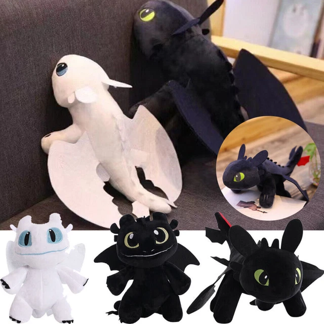 HOW TO TRAIN Your Dragon Toothless Light&Night Fury Soft Toy Plush Doll ...