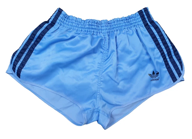 Adidas Sprinter Glanz Nylon Shorts D5 Running Sport Vintage Blau