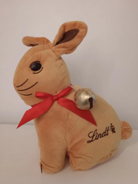 LINDT CHOCOLATE BUNNY Rabbit Plush Soft Toy Zip Compartment H26cm £5.92 ...