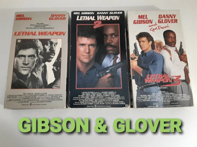 LETHAL WEAPON VHS Lot! Lethal Weapon 1, 2, 3/Mel Gibson, Danny Glover/3 ...