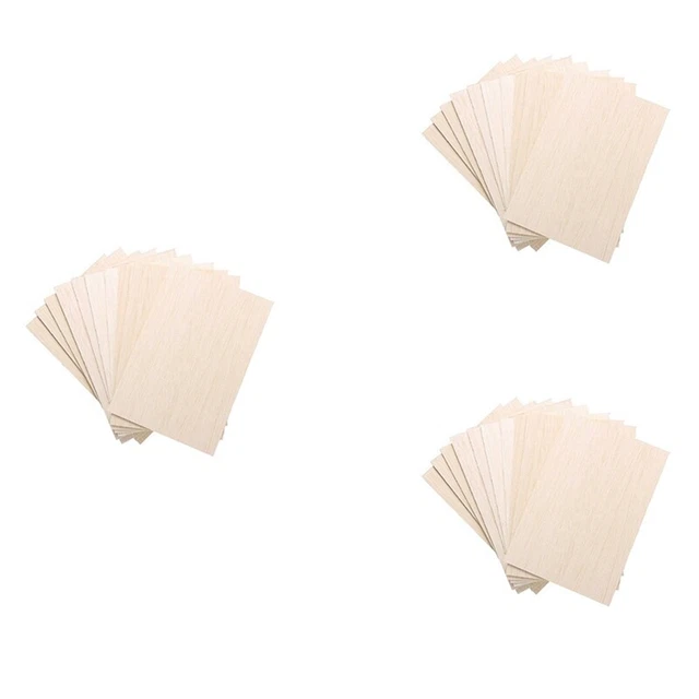 30 PACK UNFINISHED Wood Sheets,Balsa Wood Thin Wood Board for House Aircrafed EUR 15,25 ...