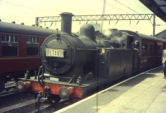 ORIGINAL SLIDE . BR ex-LMS 3F JINTY Steam Loco 47487 . Edge Hill Stn April 1964 £3.49 - PicClick UK