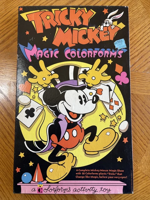 DISNEY TRICKY MICKEY Mouse Magic Colorforms Color Wheel Toy Magician £ ...