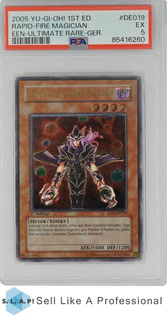 2005 YU-GI-OH! EEN 1A Ed. De019 Rapid-Fire Magician Een-Ultimate Raro ...