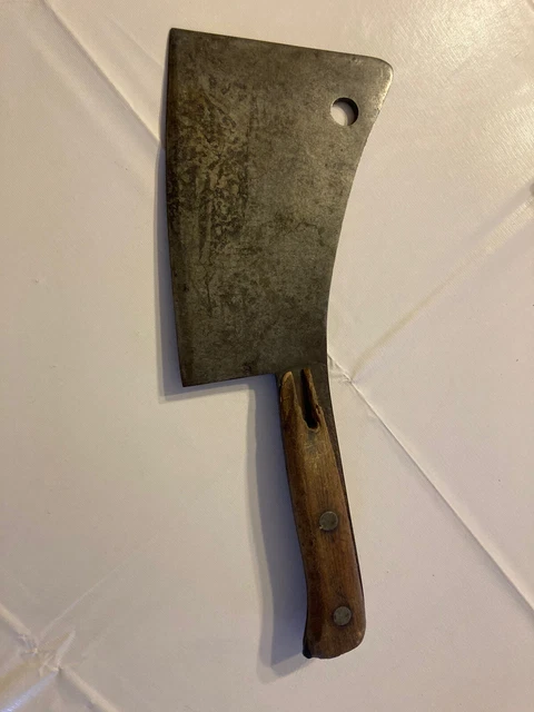 ANTIQUE 14 1/2” Large Butcher/Meat Cleaver The Triton Mfg Co Chicago ...