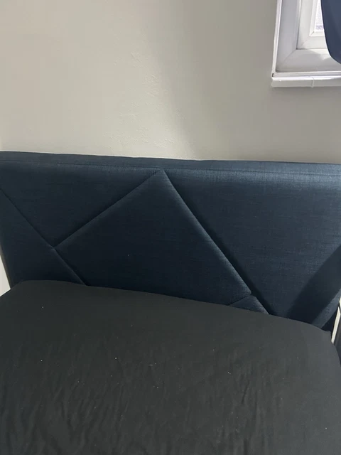 SINGLE BED FRAME Not Mattress Navy Blue £52.70 - PicClick UK