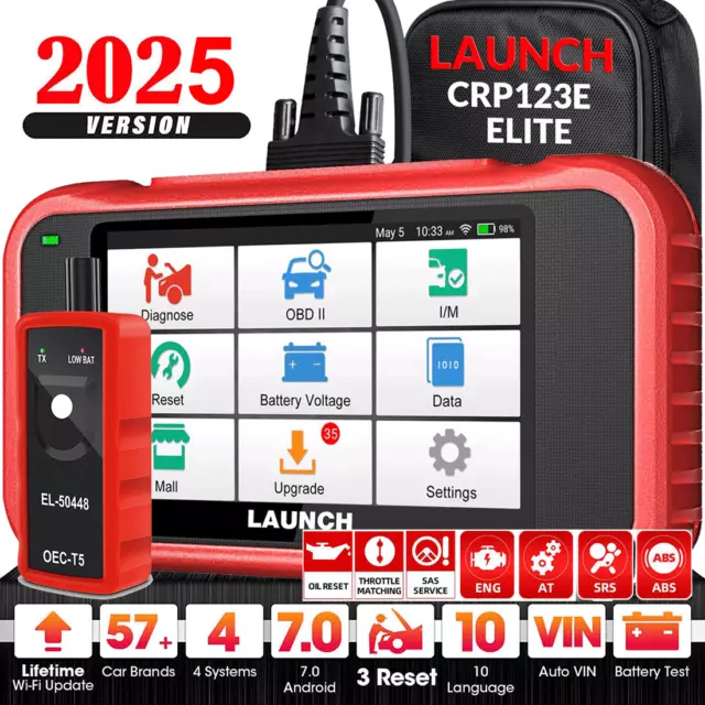 2025 LAUNCH CRP123E OBD2 Scanner Engine ABS SRS Code Reader Car ...