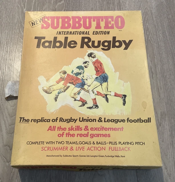 VINTAGE SUBBUTEO TABLE Rugby International Boxed £43.99 - PicClick UK