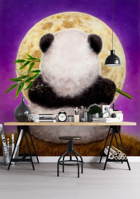 3D PANDA BACK View A259 Wallpaper Wall Mural Self-adhesive Kayomi Harai ...