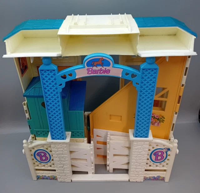 MATTEL 1998 BARBIE 18428 Riding Stable Pony Club Expanding Fence Set ...