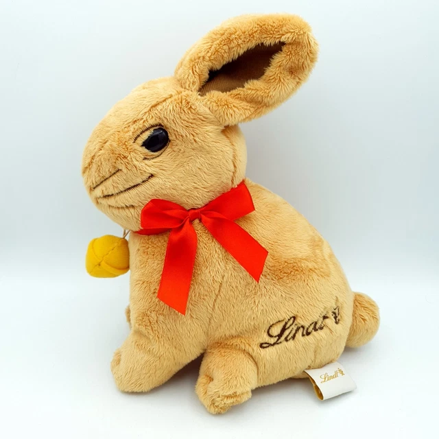 LINDT CHOCOLATE BUNNY Rabbit Plush Soft Toy Zip Compartment H26cm £6.99 ...