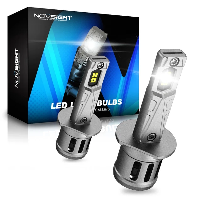 NOVSIGHT - KIT ampoules LED H1 Code/Route 20000LM 6500K Blanc Super ...