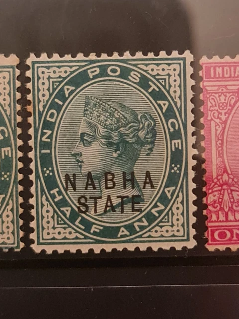 HALF ANNA BLUE INDIA NABHA STATE Postage Stamp Mint Unused £2.77 ...
