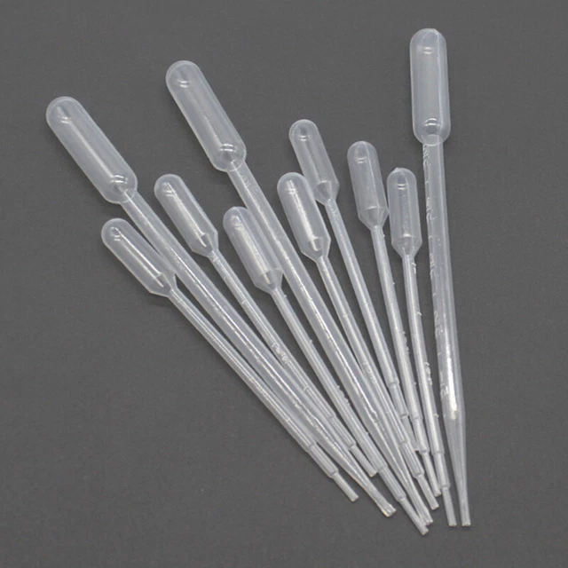 1ML 3ML 5ML Clear Plastic Pipette Dropper Graduated Liquid Transfer ...