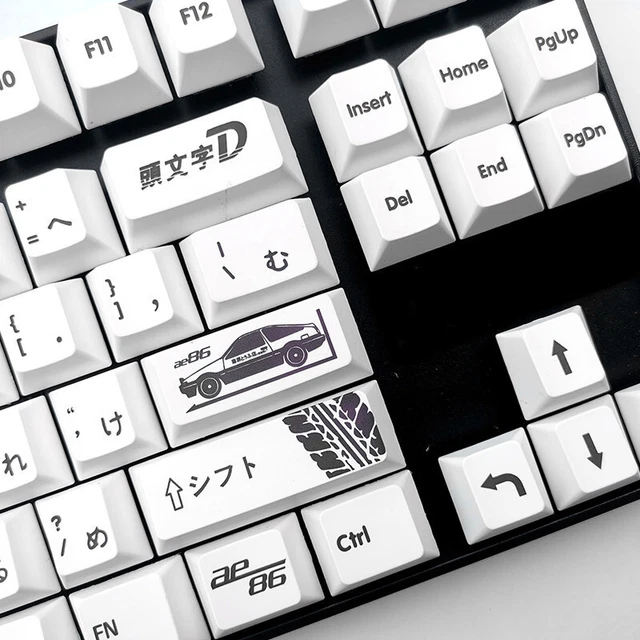 INITIAL D AE86 Keycaps PBT Dye-sub Japan Cherry Profile for Cherry MX ...