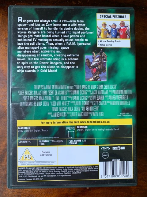 POWER RANGERS NINJA Storm DVD Cyber Clash Culte Enfants Série TV EUR 16 ...