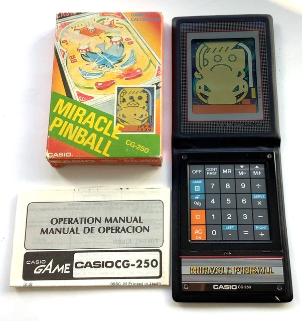 VINTAGE 1982 EXTREMELY RARE CASIO MIRACLE PINBALL CG-250 (Near Mint ...