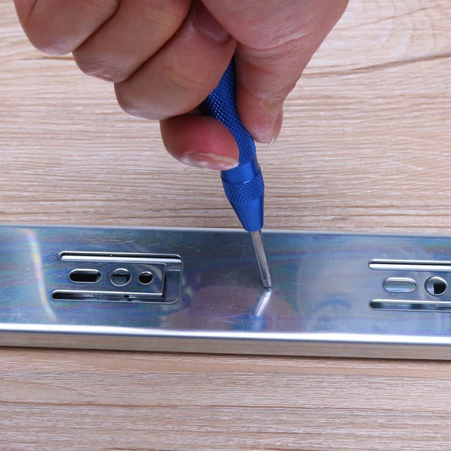 AUTOMATIC CENTRE PUNCH Steel Spring Loaded Marking Holes Hand Tool ...