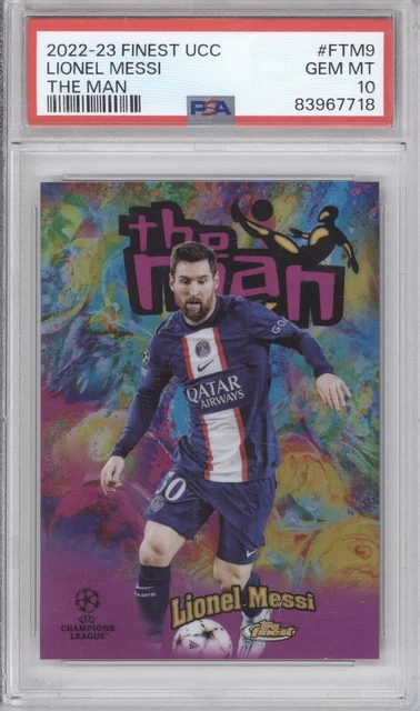 LIONEL MESSI PSA 10 2022-23 Topps Finest Ucc #Ftm9 The Man Insert Psg ...