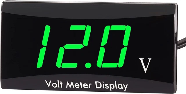 DC 12V LED Digital Monitor Volt Meter Display Battery Gauge Voltage ...