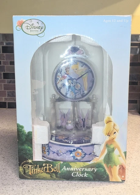 DISNEY FAIRIES TINKERBELL 9” Anniversary Clock with Dome NEW! £20.38 ...