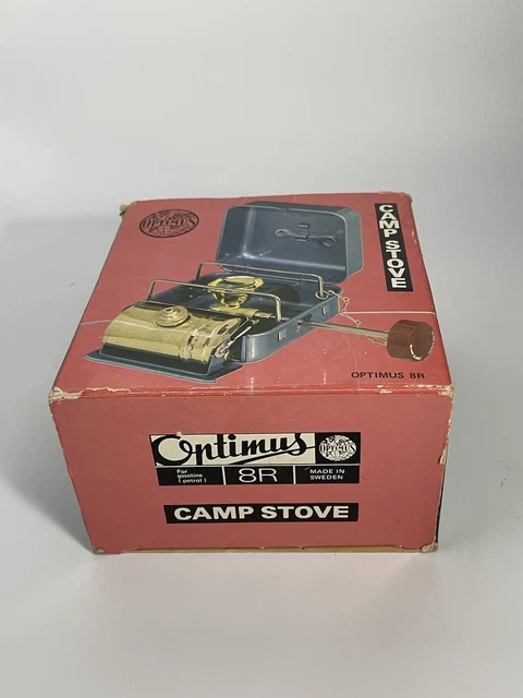 VINTAGE OPTIMUS 8R Single Burner Backpacking Camping Stove Blue Made In ...