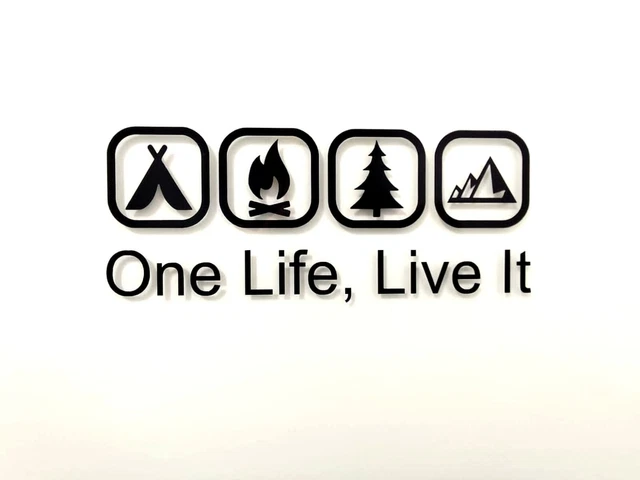 CAMPER VAN AUFKLEBER One Life, Live It Sticker Wohnmobil Outdoor 30cm ...