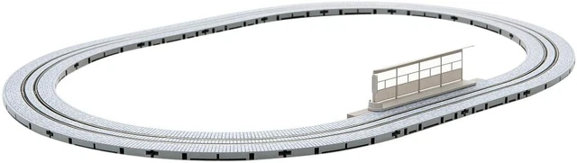 91084 TOMIX SPUR N Breitbahn Minischienen Set Grundset Steinpflaster ...