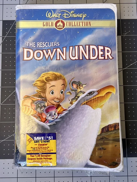 THE RESCUERS DOWN Under (VHS, 1991) Disney | Sealed With Damaged Edges ...