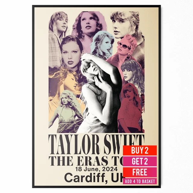 TAYLOR SWIFT THE Eras Tour Poster Principality Stadium, Waless 2024 ...