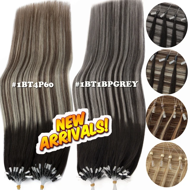 MICRO BOUCLE RUSSE perles annulaires lien Remy extensions de cheveux ...