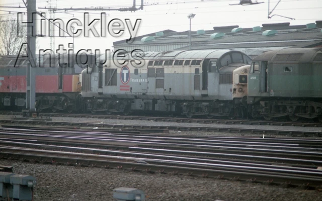 35MM NEGATIVE BRITISH Railway Diesel Loco Class 37 37351 Transrail at ...