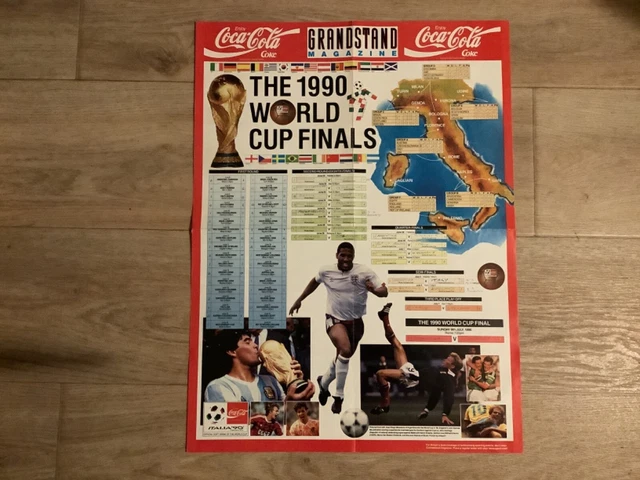 ITALIA 1990 FIFA World Cup wallchart by grandstand inc england Scotland ...