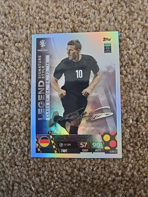 LEGEND SIGNATURE LUKAS PODOLSKI Match Attax UFEA EURO 2024 Allemagne ...