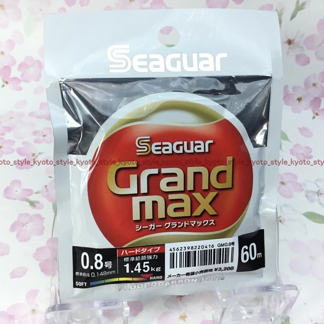 SEAGUAR GRANDIOSE MAX Fluorocarbone Ligne 60m #0.8 1.45kg 20416 Japon ...