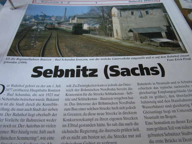 BAHNHOF MIT GLEISPLAN Sebnitz Sachsen 4S EUR 5,00 - PicClick DE