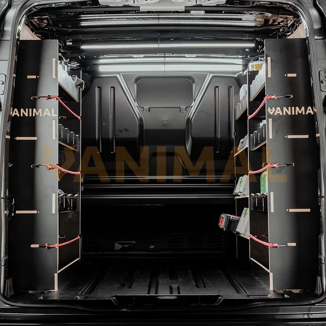 FORD TRANSIT CUSTOM 2023- SWB Hexaboard Triple Van Racking System with ...