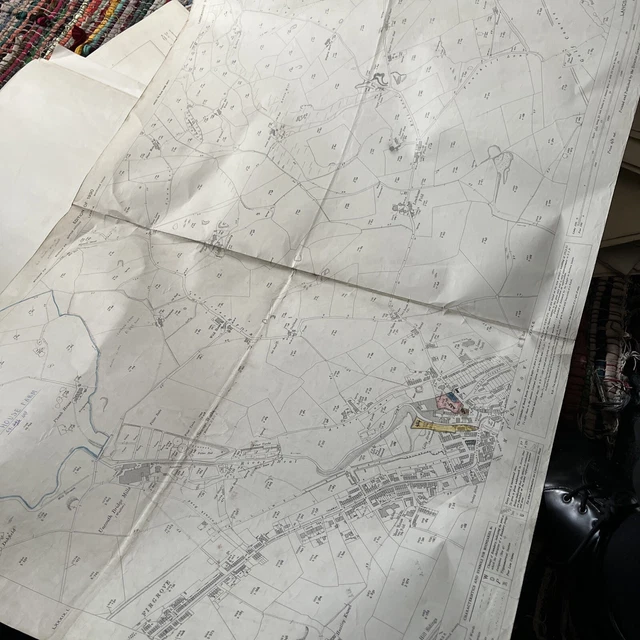 VINTAGE SURVEYOR TOWN Map Plan 1930 Lancashire Firgrove belfield mill ...