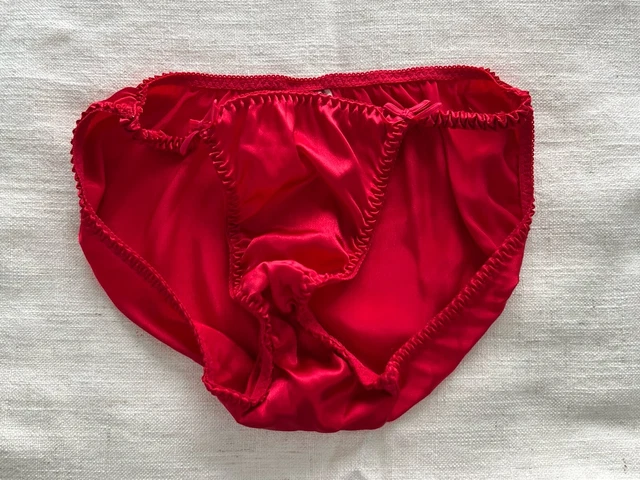Vintage Victorias Secret Sexy Silky Satin String Bikini Panties Gold