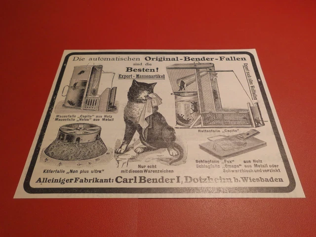 CARL BENDER DOTZHEIM bei Wiesbaden, Mausefalle Käferfalle ...