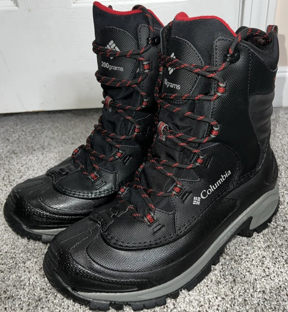COLUMBIA MEN SZ 11 Bugaboot III Snow Boot Black Red Techlite Waterproof ...