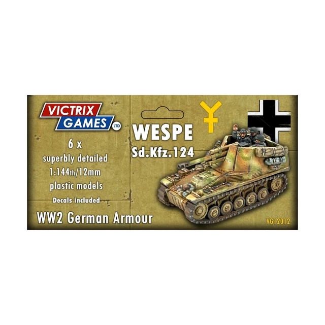VICTRIX WWII GERMAN Mini 12mm Wespe Sf.Kfz.124 Pack New EUR 32,46 ...